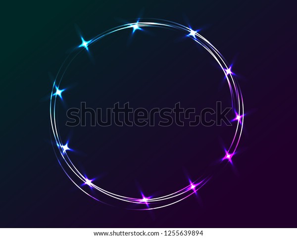 Neon Blue Red Frame Stock Vector (Royalty Free) 1255639894 | Shutterstock