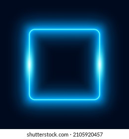 Colorful Neon Square Shape Frame Glowing Stock Vector (Royalty Free ...