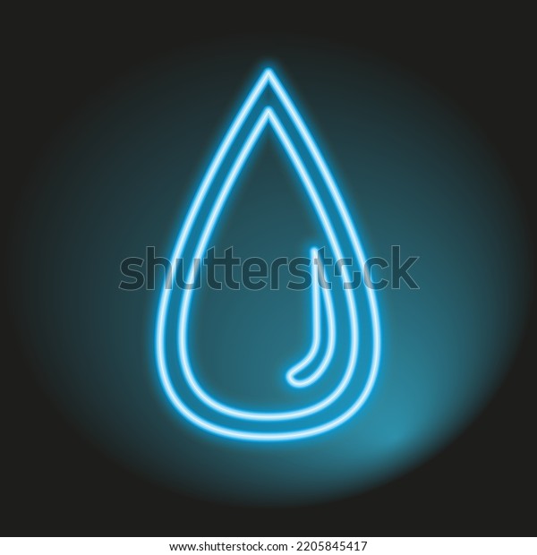 Neon Blue Water Shape Vector Illustration Stock Vector (Royalty Free ...