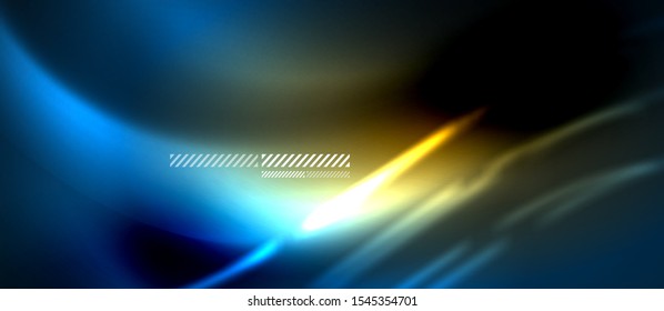 Neon Blue Yellow Abstract Waves Background Stock Vector (Royalty Free ...