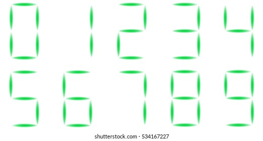 Neon Christmas Clock Numbers Font Design Stock Vector (Royalty Free ...