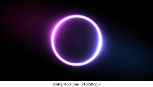 Neon Circle Glowing Purple Light Modern Stock Vector (Royalty Free ...
