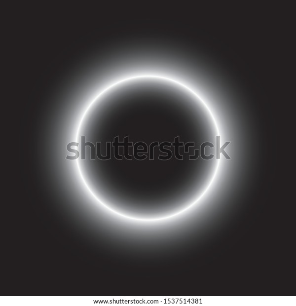 Neon Circle On Black Background Stock Vector (Royalty Free) 1537514381 ...