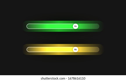 Neon Colour Progress Bar Design On Stock Vector (Royalty Free) 1678616110