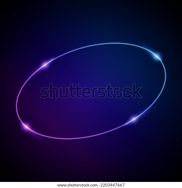 Neon Frame Glow Sparkles Electronic Luminous Stock Vector (Royalty Free ...