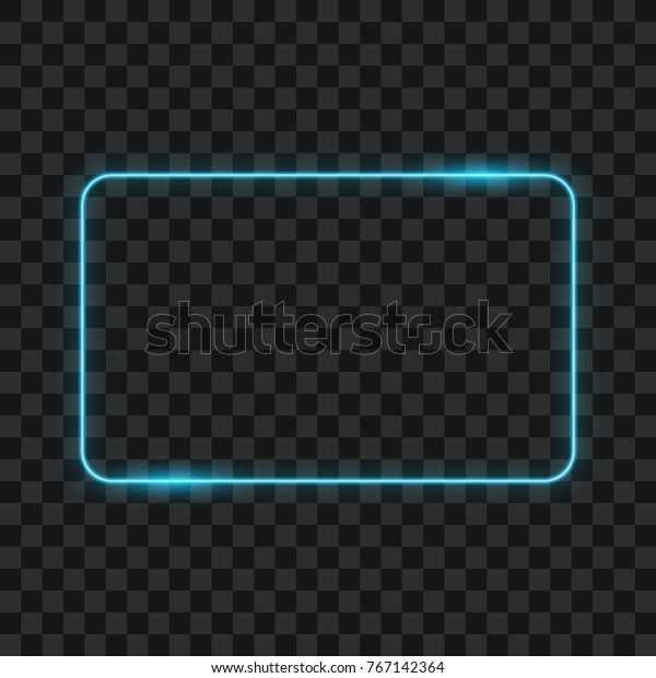 Neon Frame On Transparent Background Vector Stock Vector (Royalty Free ...