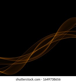 Neon Gold Abstract Wave Vector Background Stock Vector (Royalty Free ...