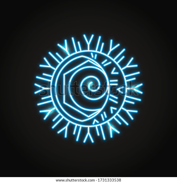 Neon Herpes Simplex Icon Line Style Stock Vector (Royalty Free ...