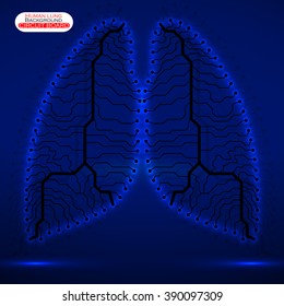 Neon Human Lung Circuit Board Vector Stock Vector (Royalty Free ...