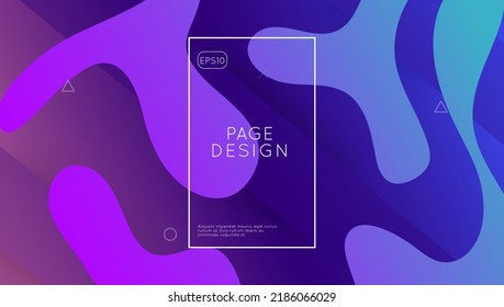 Neon Layout Flat Landing Page Horizontal Stock Vector (Royalty Free ...