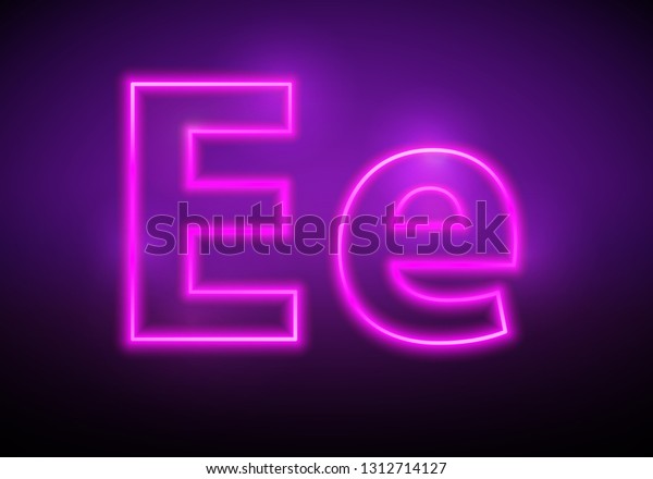 Neon Letters Pink Backlight Glowing Letter: เวกเตอร์สต็อก (ปลอดค่า ...