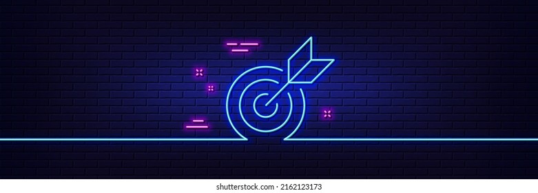 Neon Light Glow Effect Target Purpose Stock Vector (Royalty Free ...