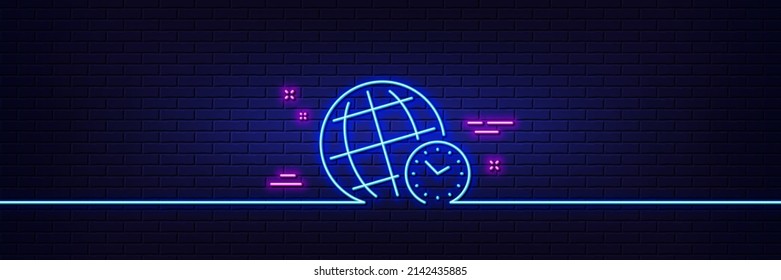 Neon Light Glow Effect Time Zone Stock Vector (Royalty Free) 2142435885 ...