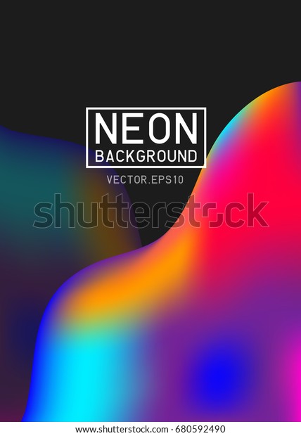 Neon Liquid Color Splash Cover Vector: เวกเตอร์สต็อก (ปลอดค่าลิขสิทธิ์ ...