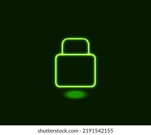 Neon Lock Glowing Dark Stock Vector (Royalty Free) 2191542155 ...