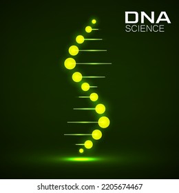 Neon Logo Dna Vector Template Science Stock Vector (Royalty Free ...