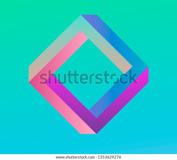 Neon Mobius Strip Moebius Band Loop Stock Vector (Royalty Free) 1353629276