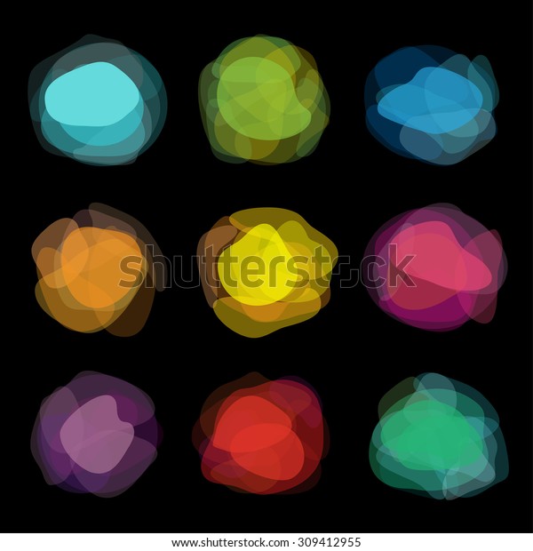Neon Paint Spots Abstract Transparent Vector Stock Vector (Royalty Free ...