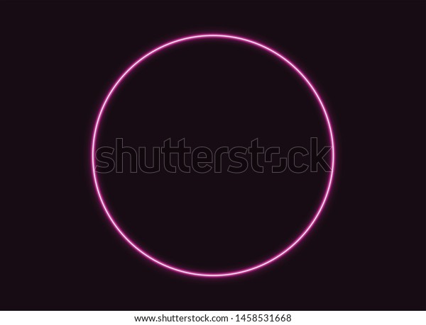 Neon Pink Circle Glowing Transparent Geometric Stock Vector (Royalty ...