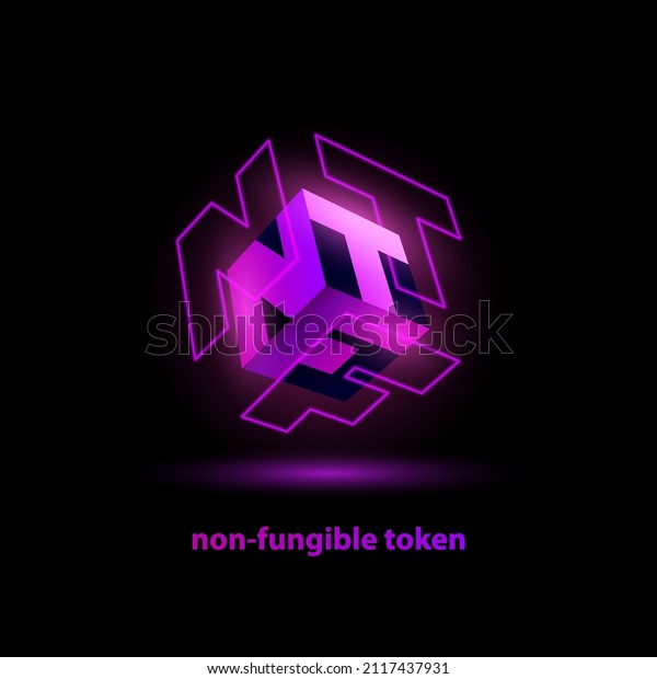 Neon Purple Nft Text Icon Nft Stock Vector (Royalty Free) 2117437931 ...