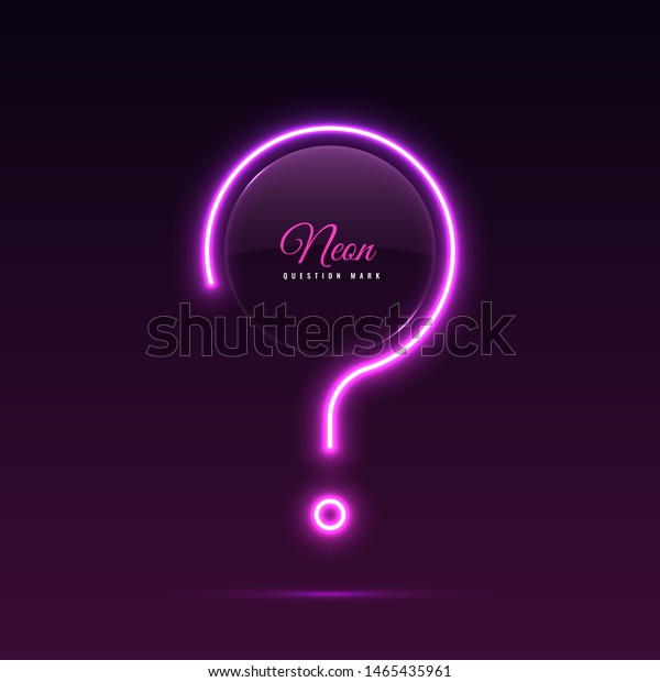 Neon Question Mark Billboard Neon Lights Stock Vector (Royalty Free ...