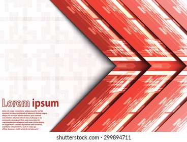 Neon Red Arrow Abstract Background Vector Stock Vector (Royalty Free ...