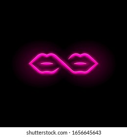 Neon Sign Infinity Symbol Lips Two Stock Vector (Royalty Free ...