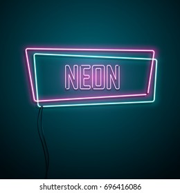 Neon Sign Vector Illustration Stock Vector (Royalty Free) 696416086 ...