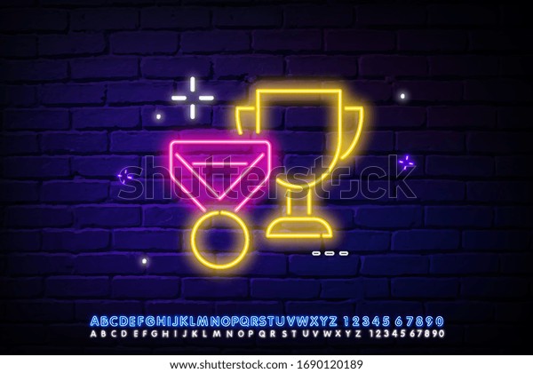 Neon Signs Champion Vector Isolated On Stock Vector (Royalty Free ...