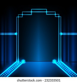 Neon Stage Background Stock Vector (Royalty Free) 232333501 | Shutterstock