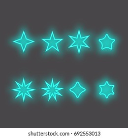 Neon Star Vector Icon Neon Star Stock Vector (Royalty Free) 692553013 ...