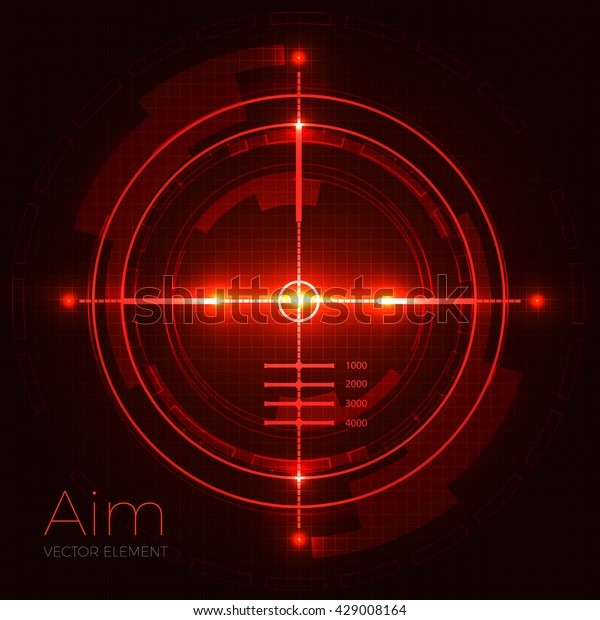 Neon Target On Blueprint Background Game Stock Vector (Royalty Free ...