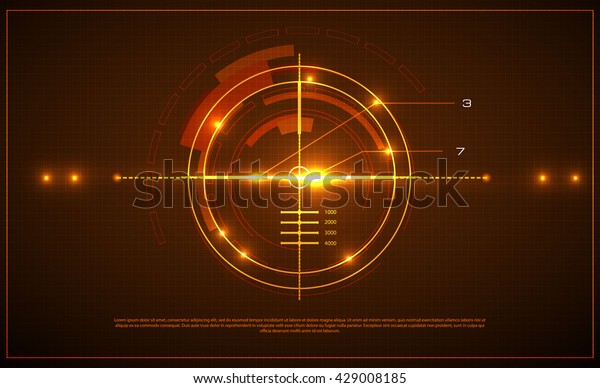 Neon Target On Blueprint Background Game Stock Vector (Royalty Free ...