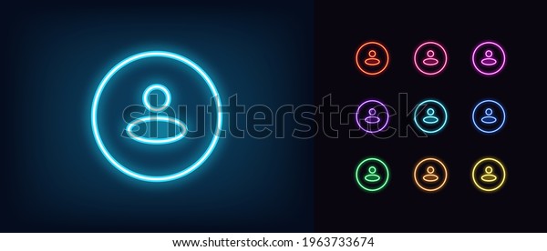 Neon User Avatar Icon Glowing Neon Stock Vector (Royalty Free ...