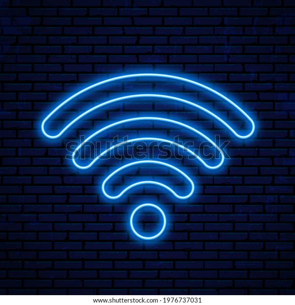 Neon Wifi Icon Logo Vector Glowing 库存矢量图（免版税）1976737031 | Shutterstock