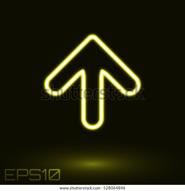 Neon Yellow Arrow Vector Illustration Stock Vector (Royalty Free ...