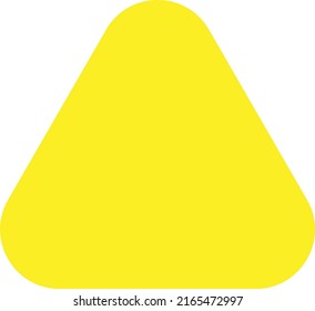 Neon Yellow Triangle Rounded Edges Stock Vector (Royalty Free ...