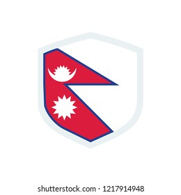 Nepal Flag Nepal Shield Flag Stock Vector (Royalty Free) 1217914948 ...