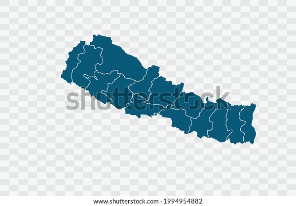 Nepal Map Blue Color On Backgound Stock Vector (Royalty Free ...