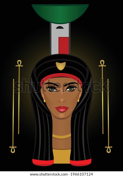 Nephthys Ancient Egyptian Goddess Stock Vector (Royalty Free ...