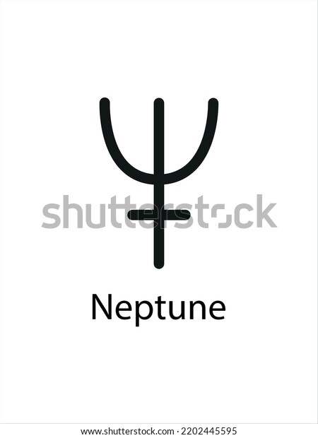 Neptune Symbol Planets Solar System Astrology Stock Vector (Royalty ...