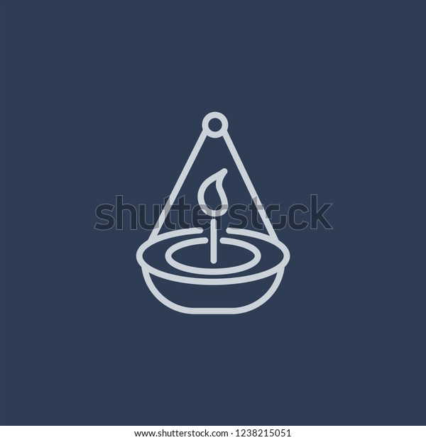 Ner Tamid Icon Trendy Flat Vector Stock Vector (Royalty Free ...