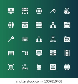 Net Icon Set Collection 25 Filled Stock Vector (Royalty Free ...