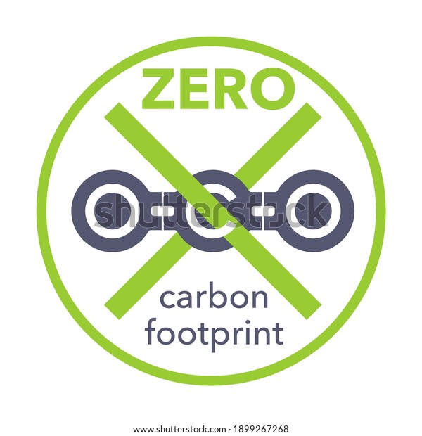 Net Zero Carbon Footprint Sign Crossed Stock Vector (Royalty Free ...