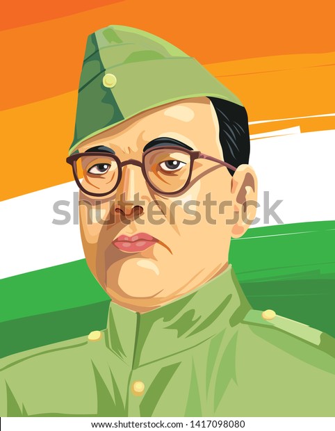 Netaji Subhash Chandra Bose Indian Freedom Stock Vector (Royalty Free ...