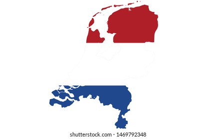 Netherland Flag Map Illustrator: vector de stock (libre de regalías ...