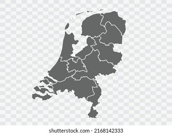 Netherlands Map Grey Color On Background Stock Vector (Royalty Free ...