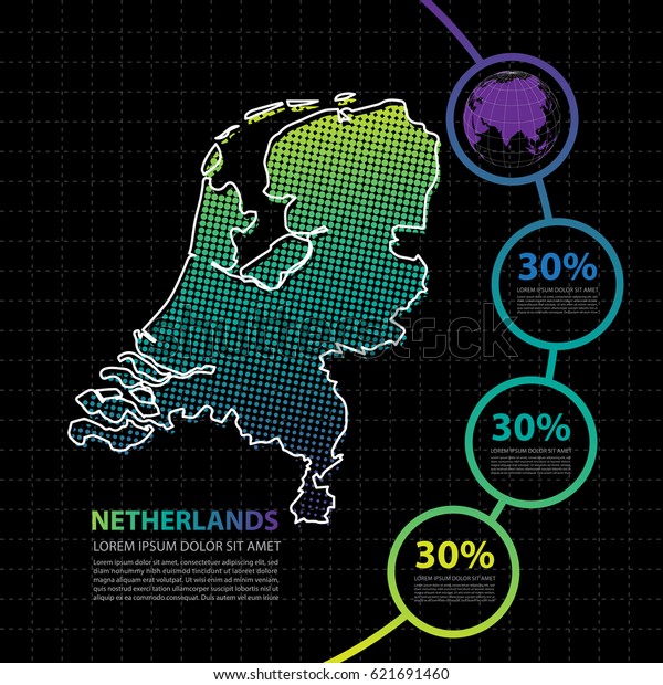 Netherlands Map Infographic Design Template Stock Vector (Royalty Free ...