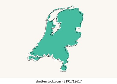 Netherlands Map World Map International Vector Stock Vector (Royalty ...