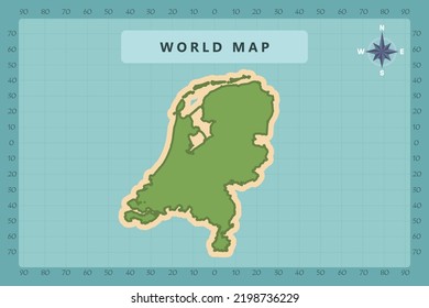 Netherlands Map World Map International Vector Stock Vector (Royalty ...